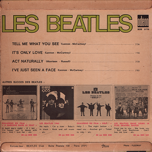 The Beatles France EP/Odeon#3
