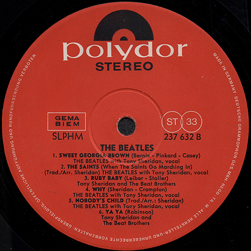 The Beatles Germany LP: Record Club Issue