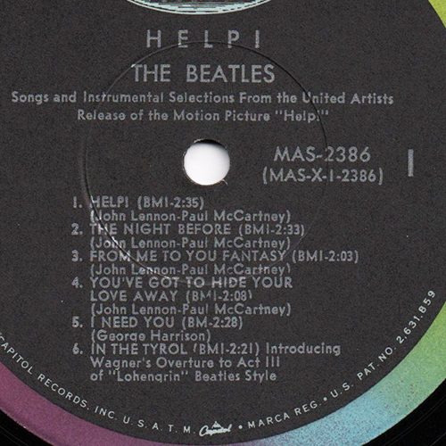 The Beatles U.S. LPs Capitol Mono Released #2