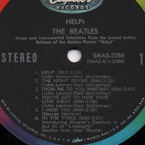 The Beatles U.S. LPs Capitol Mono Released #2