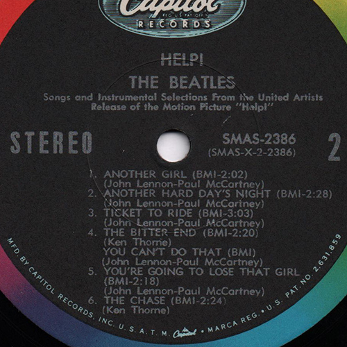 The Beatles U.S. LPs Capitol Mono Released #2