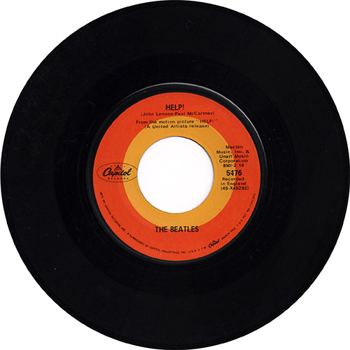 The Beatles U.S. Singles/Red and Orange Target Label